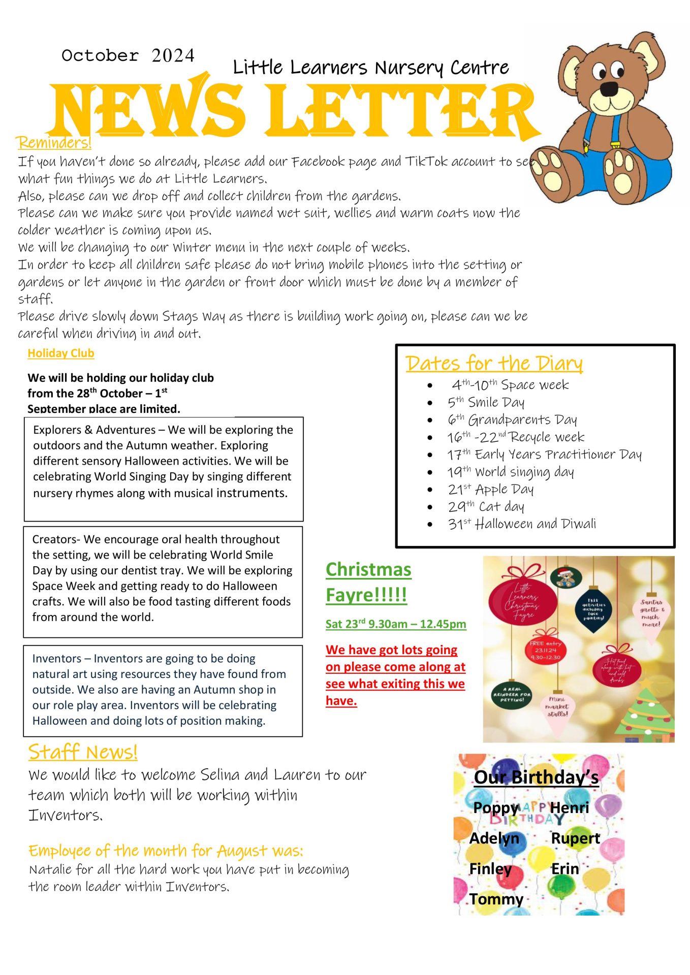 Childcare Nursery | Little Learners Nursery Centre Ltd | Richmond